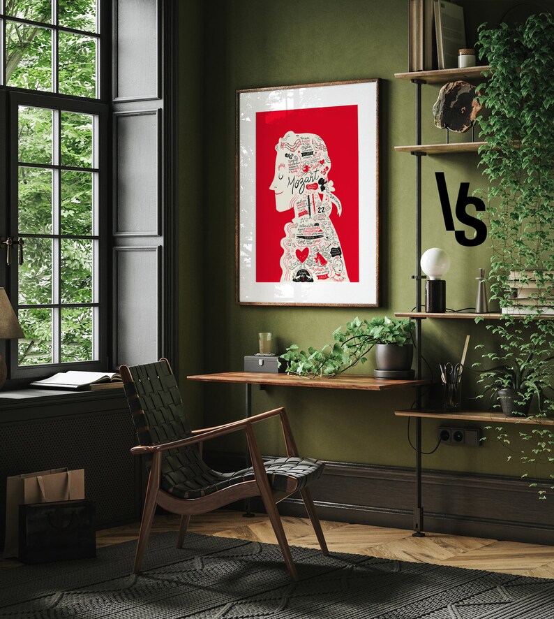 Funny Mozart Print, Cute Classical Music Poster, Mozart Quote Wall ...