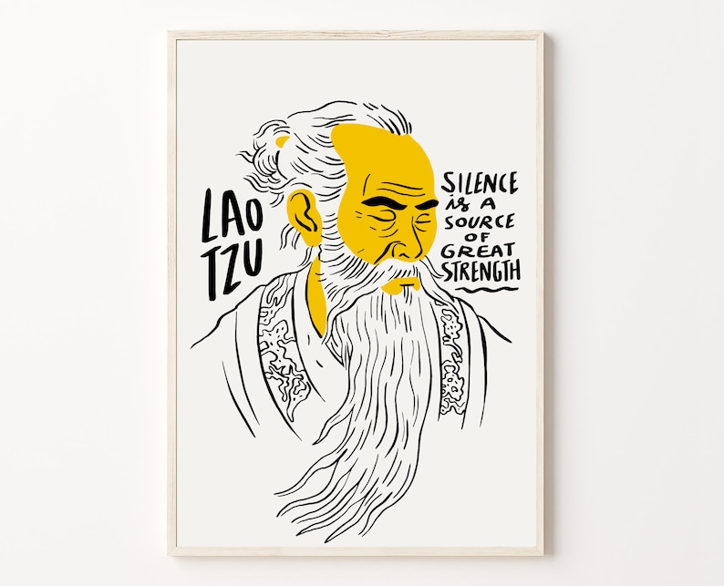 Lao Tsu Quote Poster, Lao Tzu Wisdom Print, Chinese Philosophy Wall ...