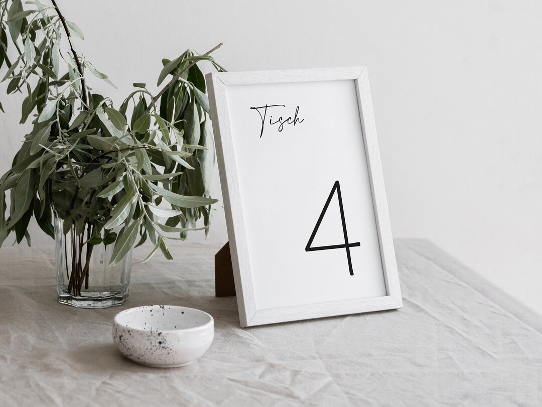 A5 Table Numbers for Weddings Etc. Table Decoration - Etsy