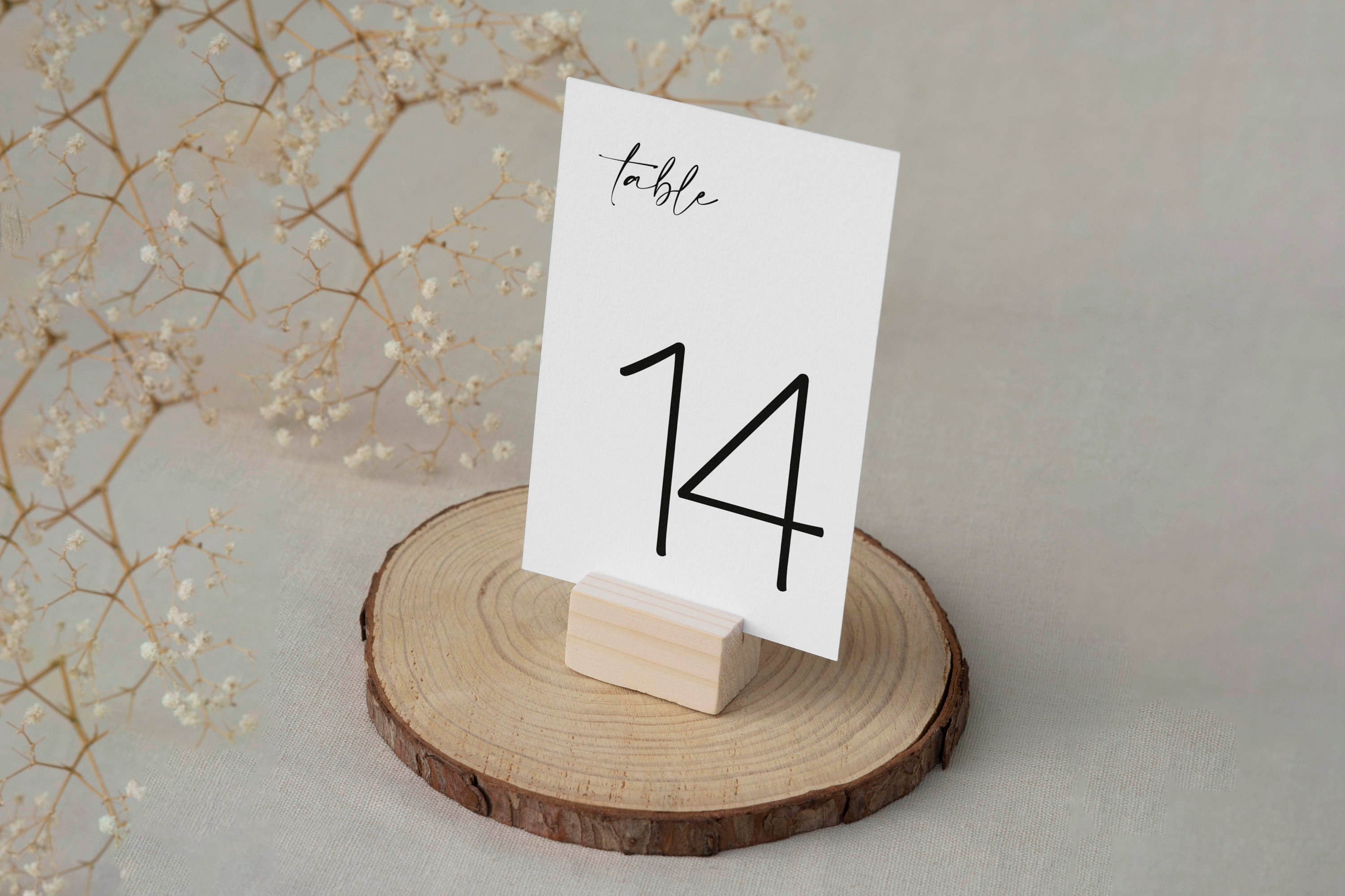 Table numbers wedding card - Etsy.de