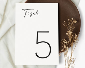 A5 Table Numbers - Etsy