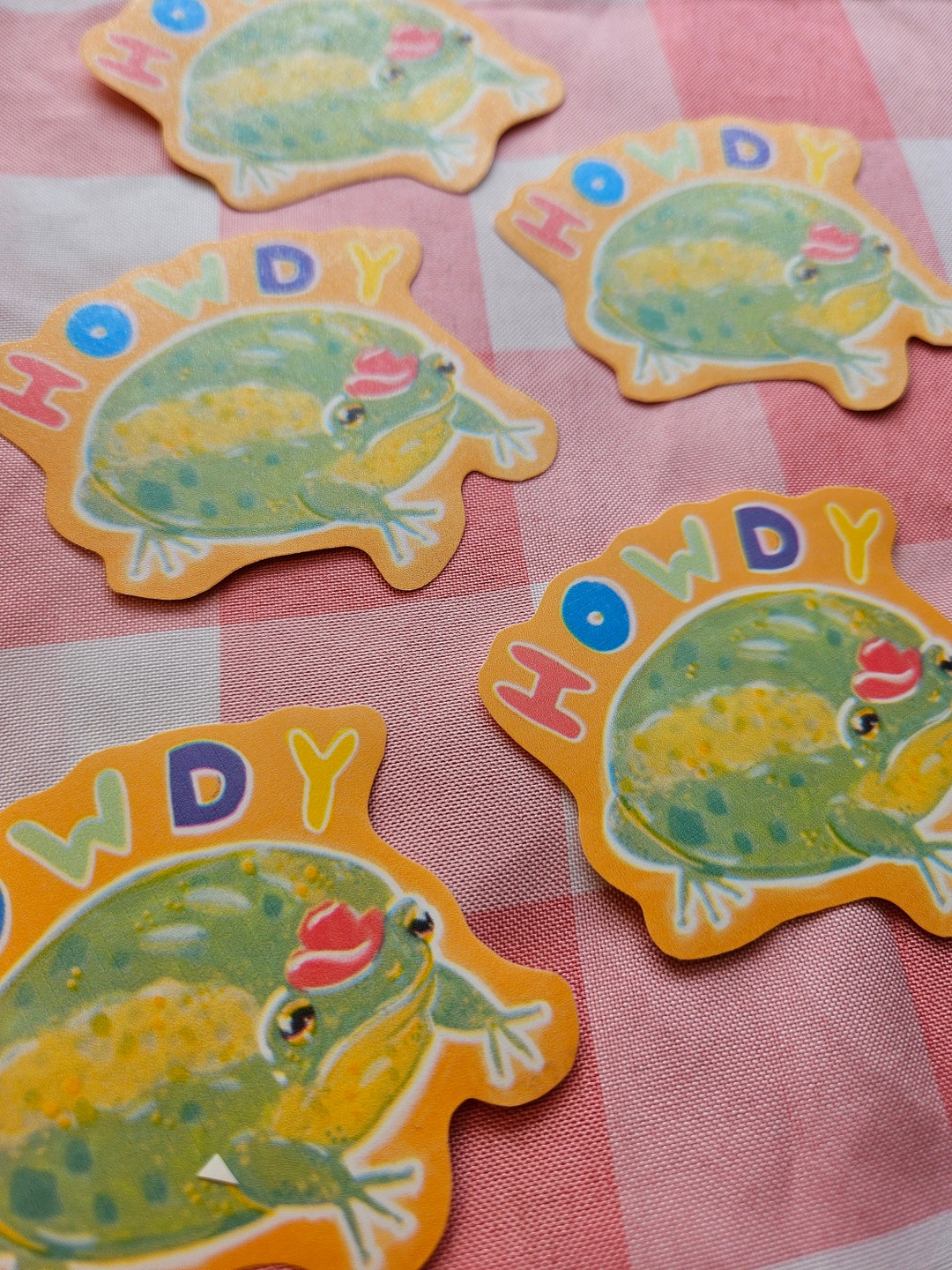 Howdy Frog Sticker Cute Frog Water and Weatherproof Sticker Vinyl Frog ...