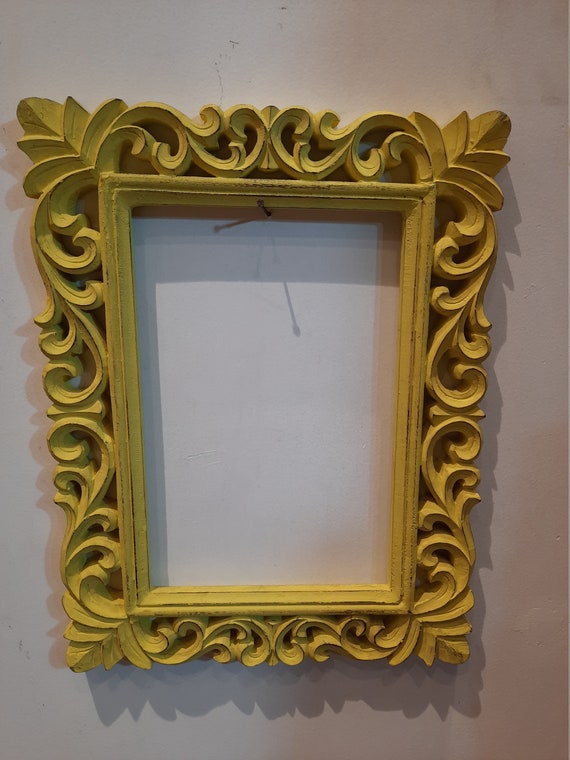 Wooden Handcrafted Mirror Frames Handmade Set of 2 Pcs | Etsy