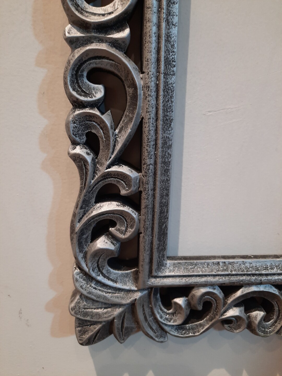 Handmade Handcrafted Silver Mirror Frame 1 on 1 Free Rustic Victorian ...