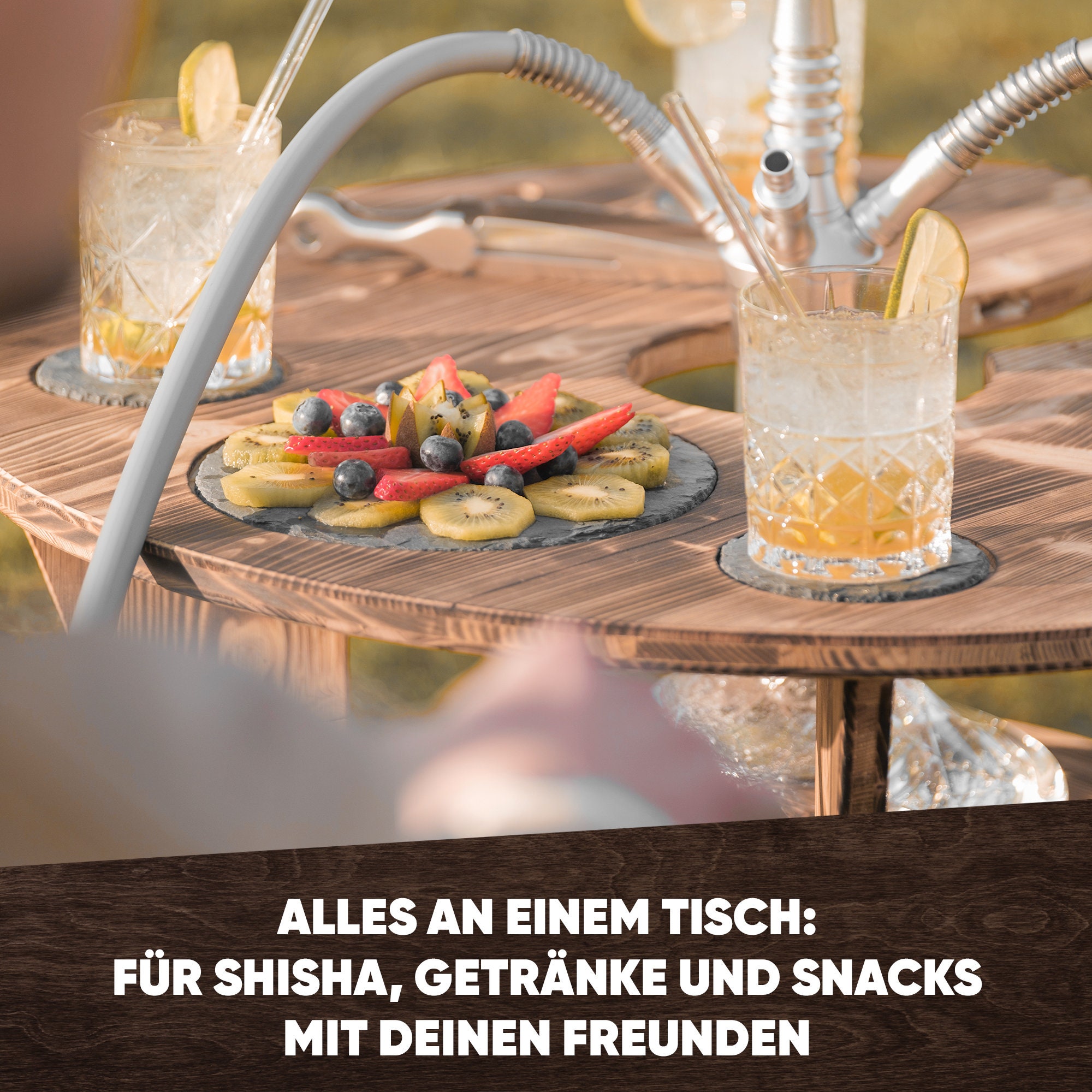 Shisha Table With Accessories Natural Slate Coasters for - Etsy