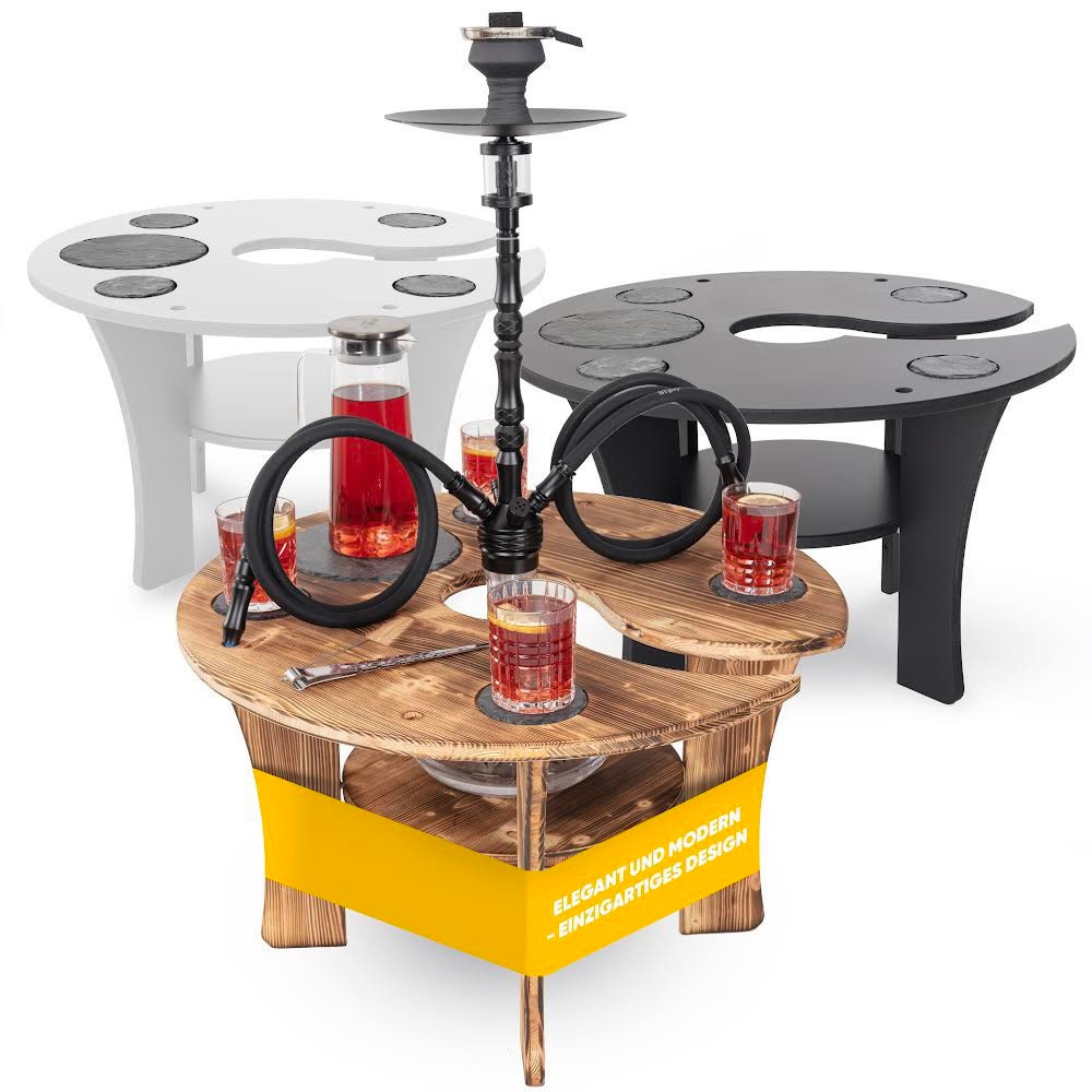 Shisha Table With Accessories Natural Slate Coasters for - Etsy