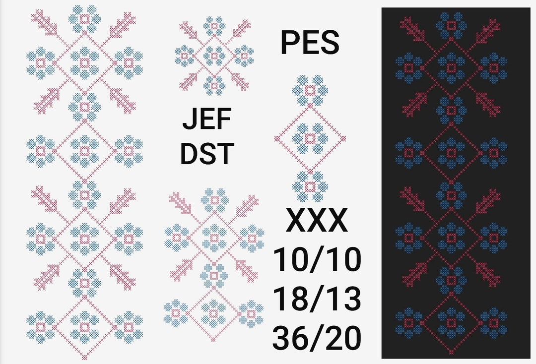 Cross Stitch Embroidery Machine Design 36 - Etsy