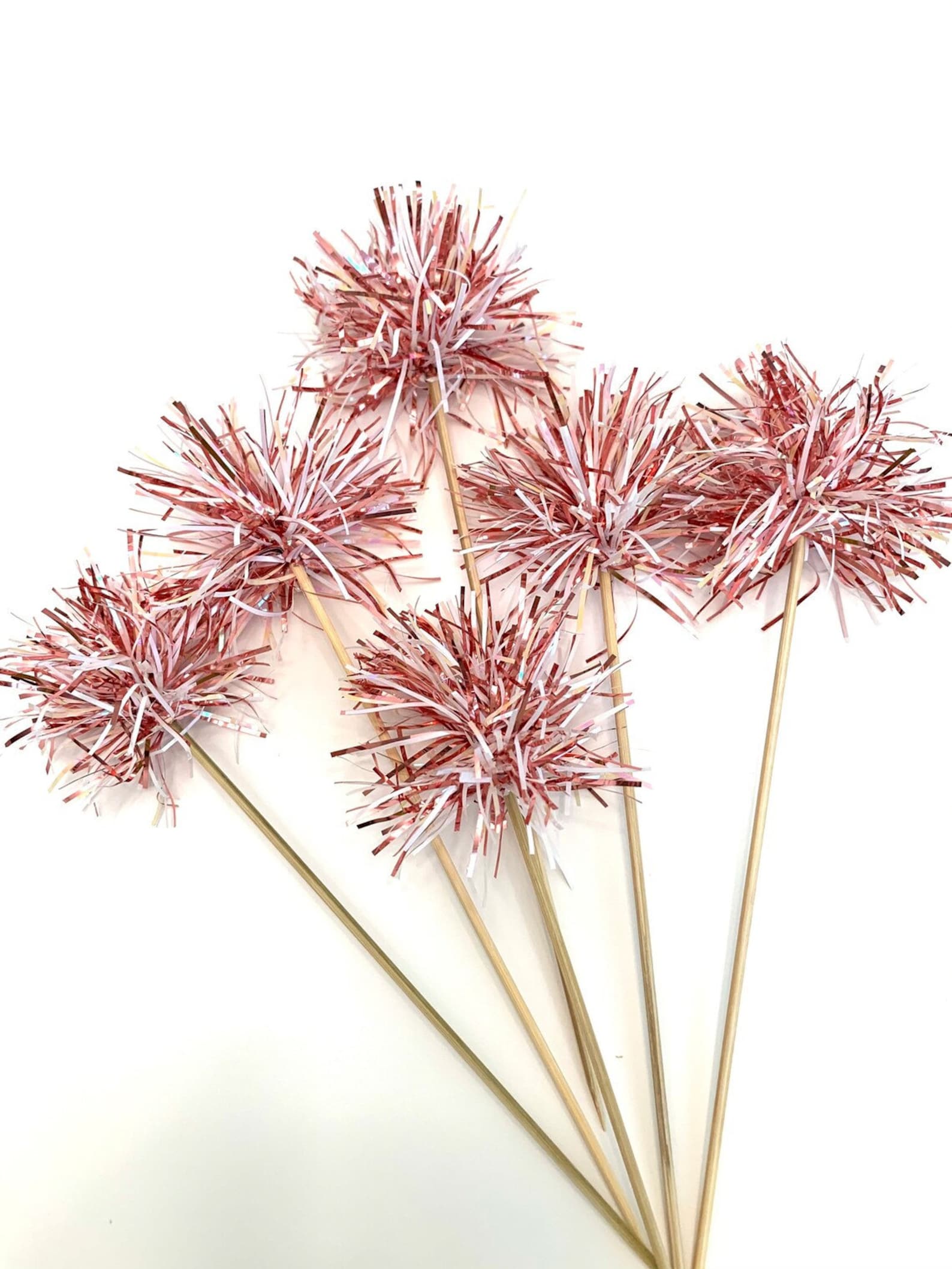 100 Tinsel Stir Sticks | Gold Silver Blush Black Sparkle Champagne ...