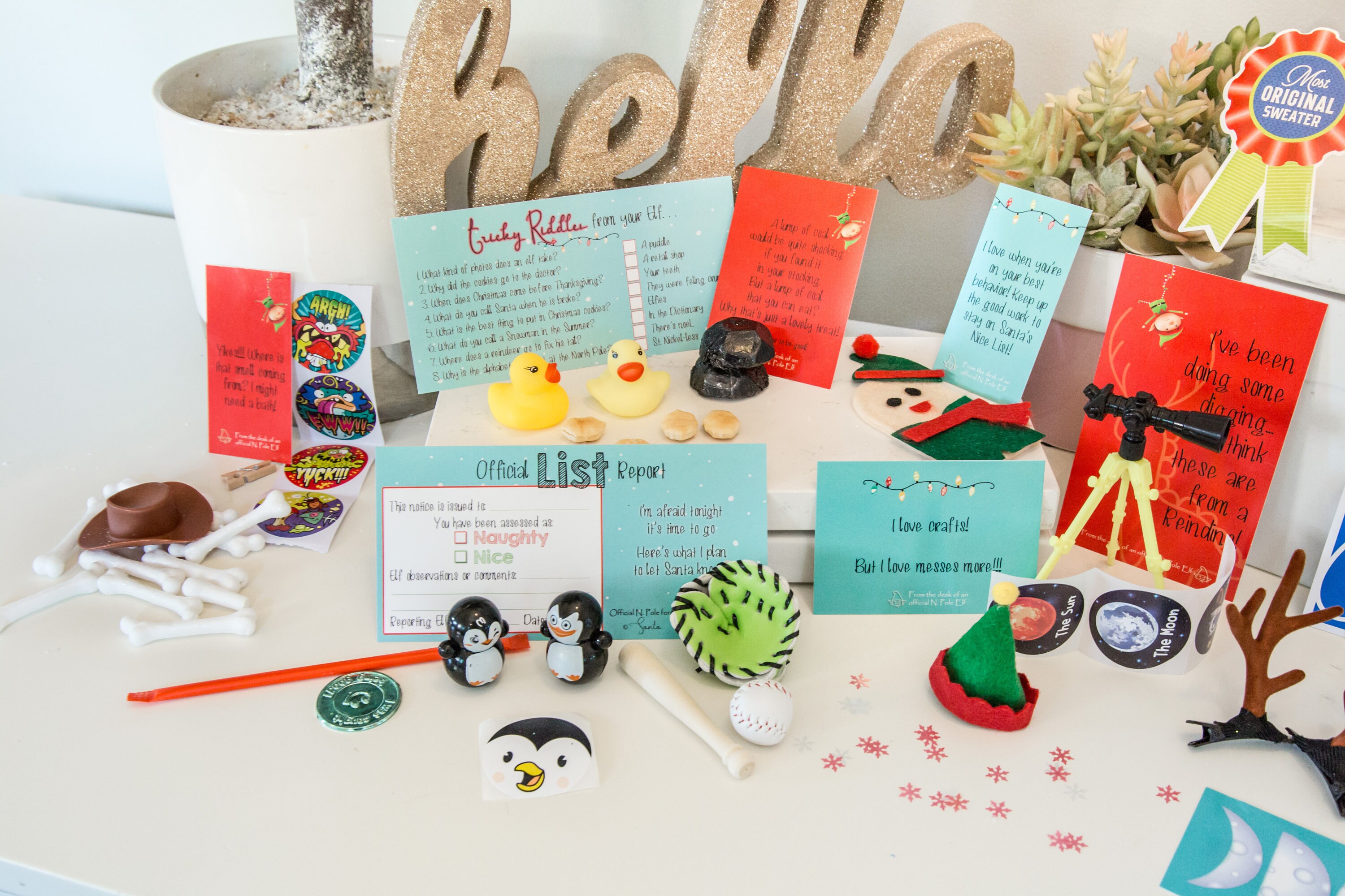 CYBER MONDAY SALE 26 Day Funny Elf Kit Elf Props Elf Antics Pranks ...