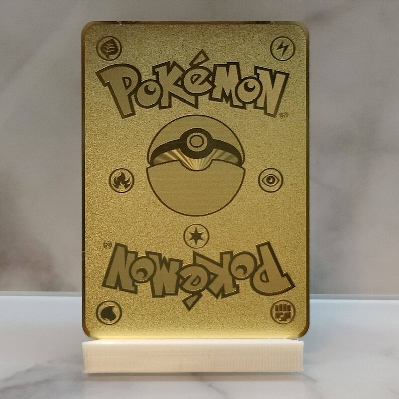Pokemon Pikachu 25th Anniversary Custom Gold Metal Pokémon - Etsy