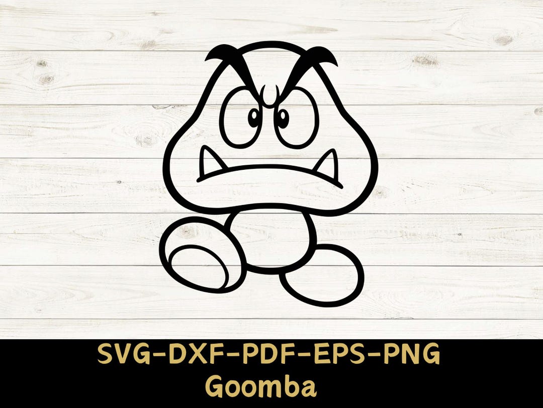 Goomba SVG File, Goomba From Super Mario Bros, Download Digital File ...