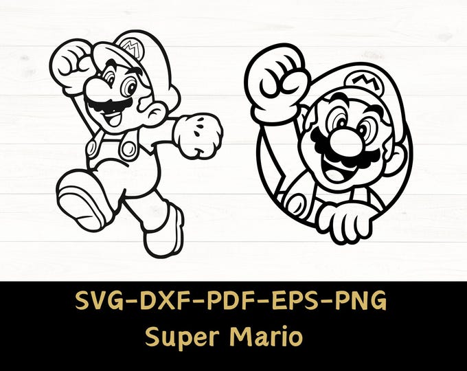 Mario and Luigi Laser Cut File,super Mario Svg Files,cnc Route File ...