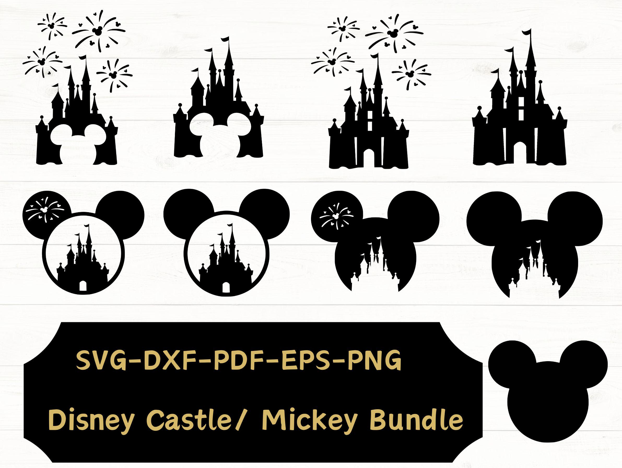 Castle SVG Bundle - Mickey Castle Fireworks Download Digital File - Svg ...