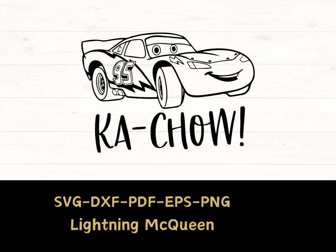Lightning Mcqueen SVG Laser Cut File, Cars Lightning Mcqueen Download ...