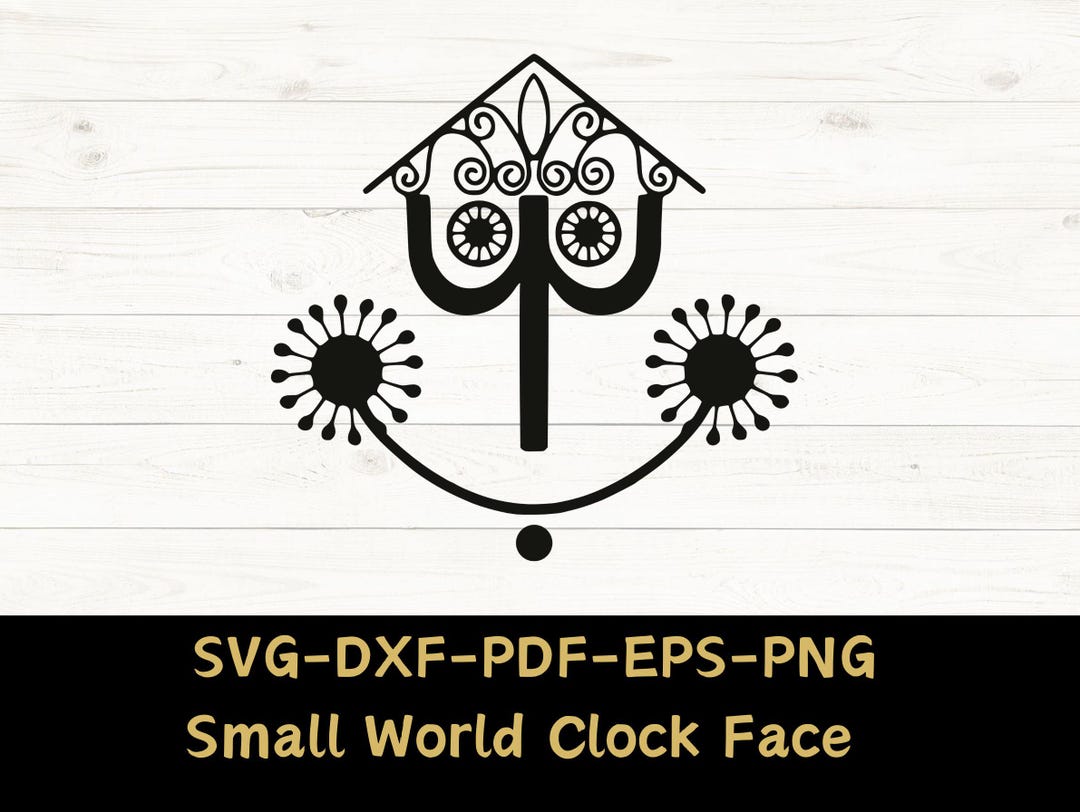 Small World Clock Face SVG - Disneyland Attraction Download Digital File - Svg, Eps, Dxf, Pdf ...