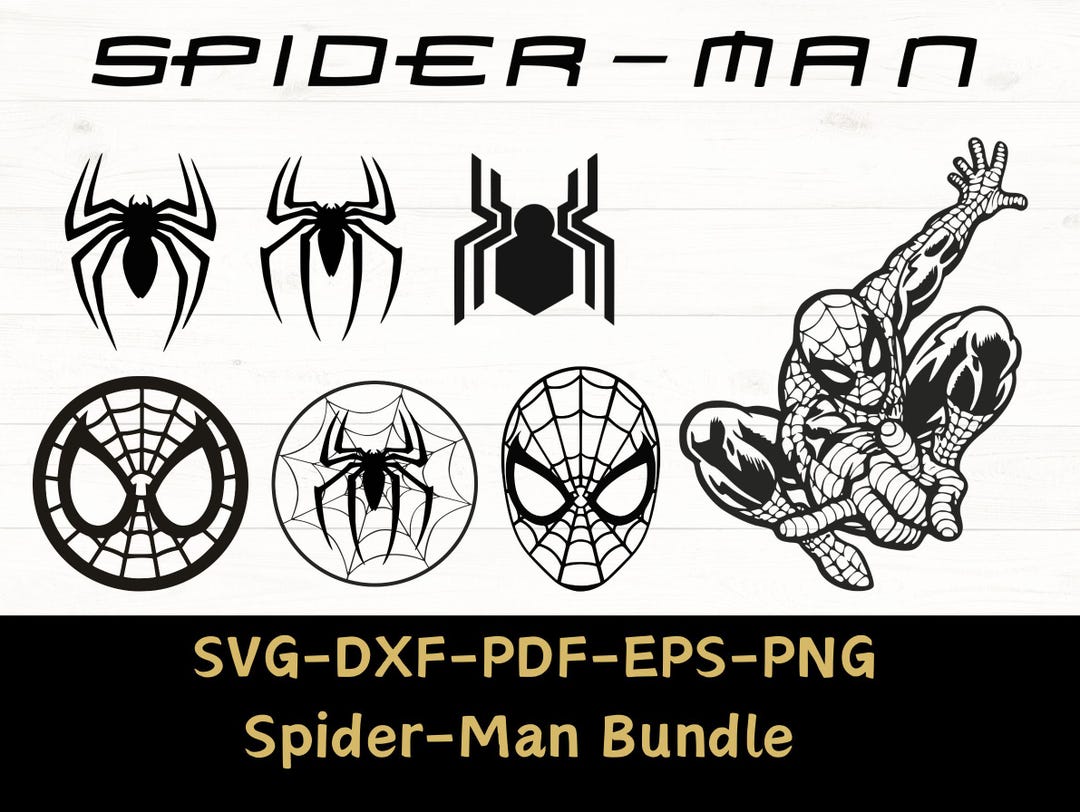 Spider-man SVG File, Spiderman Download Digital File - Dxf, Eps, Pdf ...