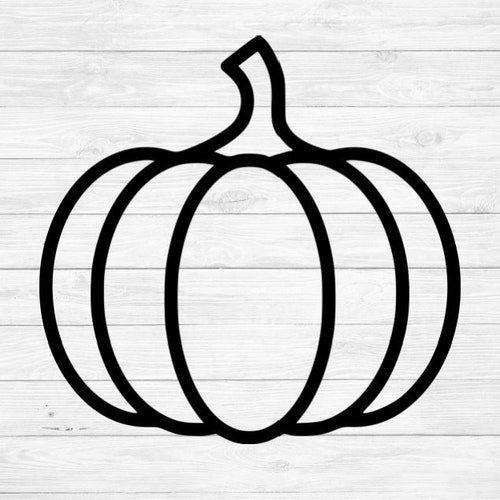 Outline Pumpkin Svg Halloween Svg Thanksgiving Svg. Vector - Etsy