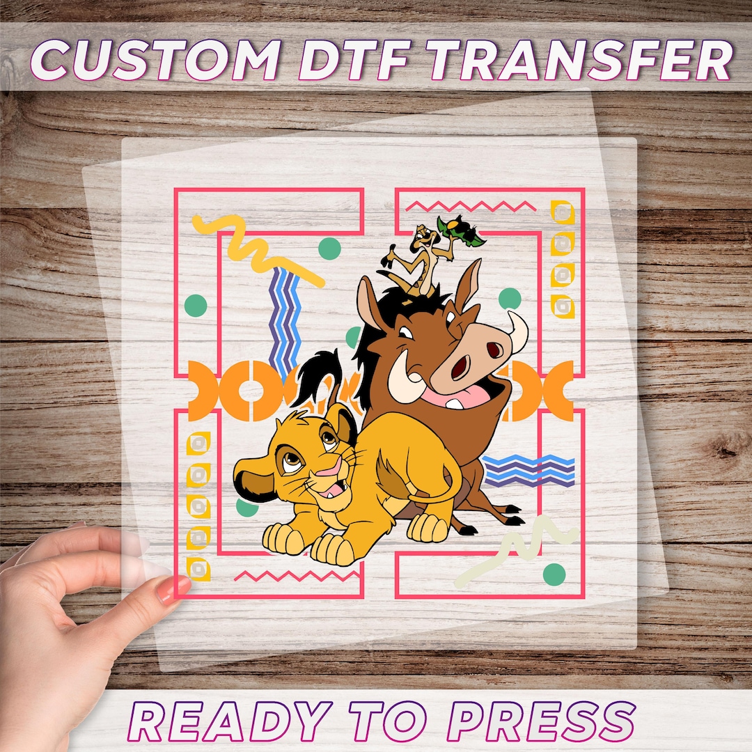 Disney Lion King DTF Transfer, Hakuna Matata Ready to Press, Disney ...