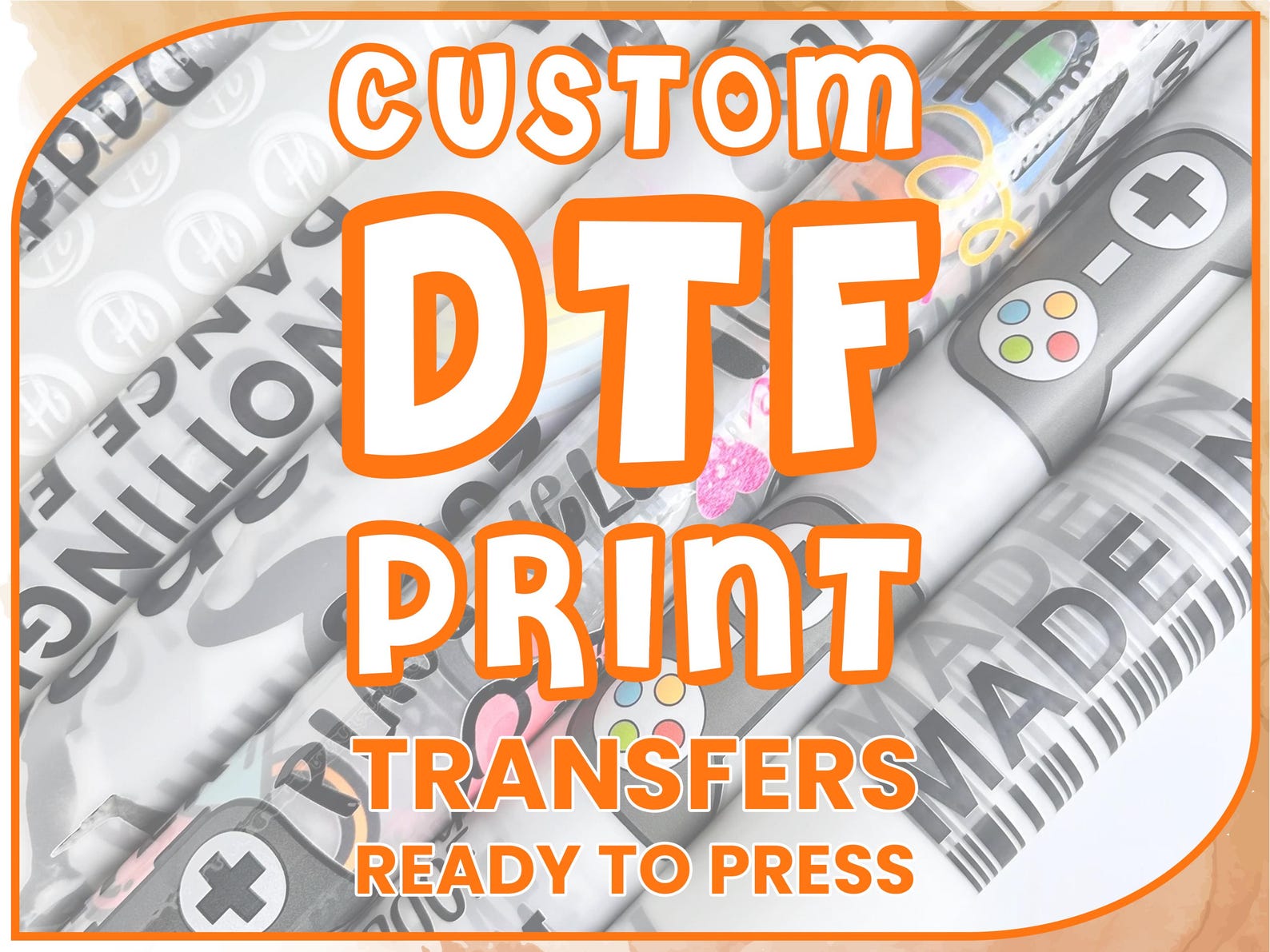 Custom DTF Print, Custom Text DTF Transfer, Personalized Ready to Press ...