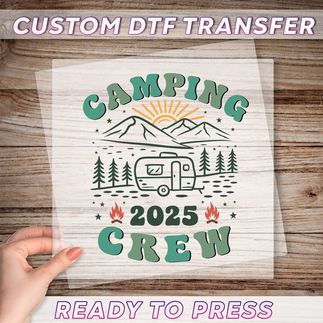 Camping Crew DTF Transfer, Retro Summer Camping Kids Print, Cousin's ...