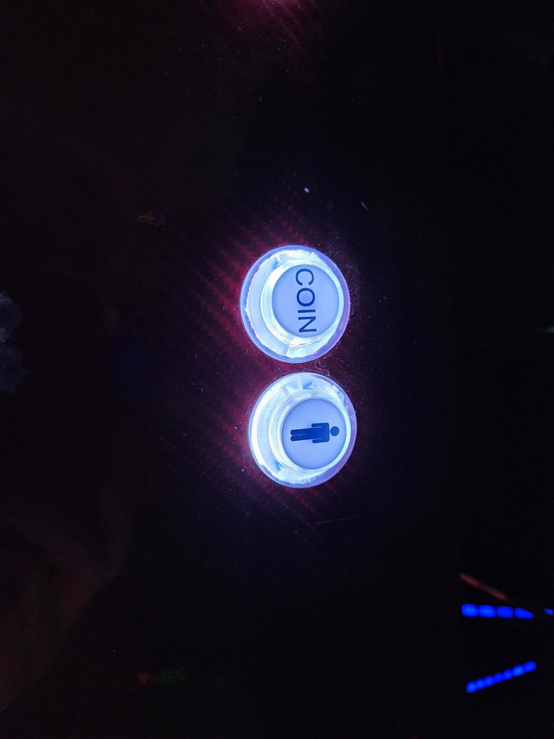 Arcade Button Inserts (1 up Arcade Mod) - Etsy
