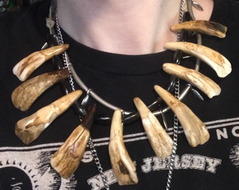Bison Horn Necklace - Etsy