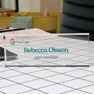 Personalized Logo Name Sign, Custom Nameplate, Company Promotion Gift ...