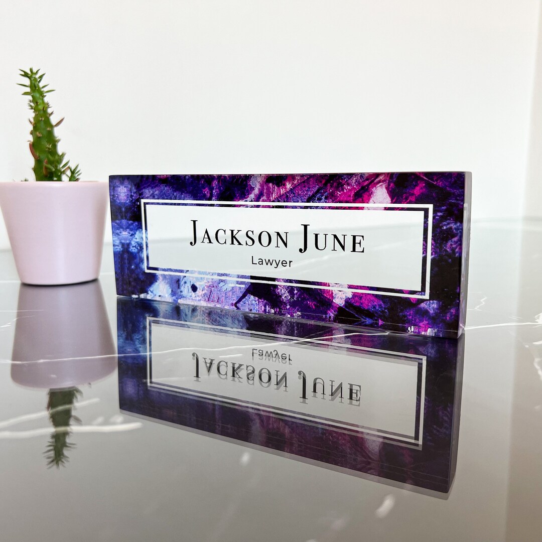 Executive Personalized Desk Name Plate, Custom Engraved Desk Sign ...