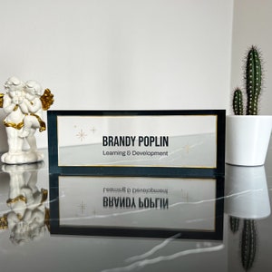 Personalized Acrylic Desk Name Block, Custom Office Desk Decor, Unique ...