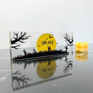 Customizable Halloween Name Plate, INDIVIDUAL Personalized Pumpkin ...