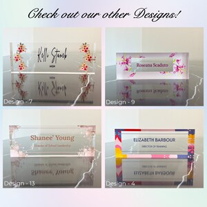 Personalized Acrylic Desk Name Block, Custom Office Desk Decor, Unique ...