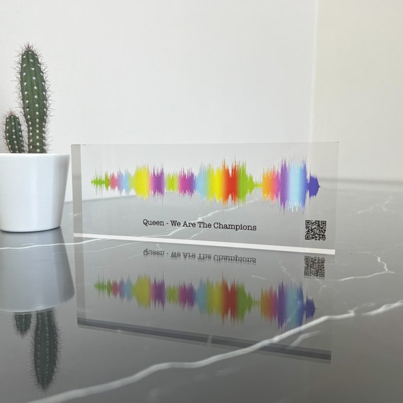 Rainbow Soundwave Art Custom Sound Wave Print 3D Soundwave - Etsy