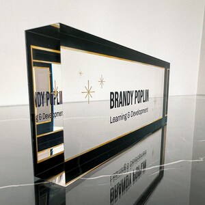 Personalized Acrylic Desk Name Block, Custom Office Desk Decor, Unique ...