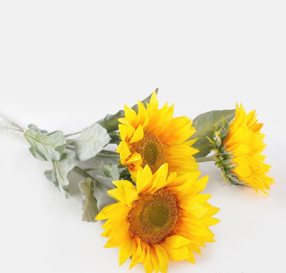 1 PCS Artificial High Quality Sunflower, Artificial Sunflower Spray ...