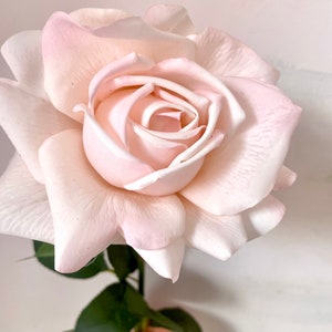 1 PCS Real Touch Roses, Ligh Pink Rose Stem, Realistic Luxury Faux ...