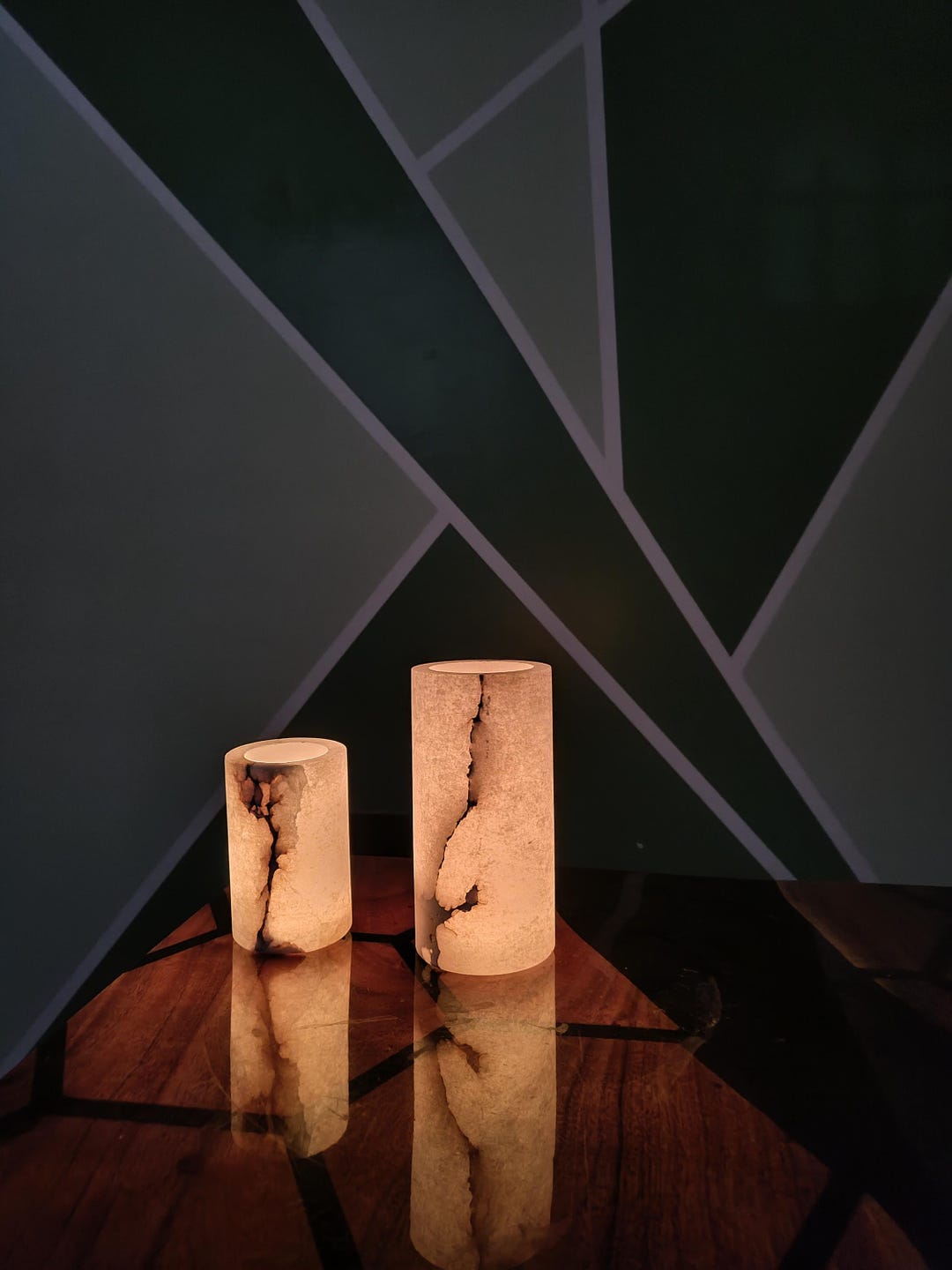 Handmade - Alabaster - White Alabaster - Cylinder Shape - Natural Stone ...