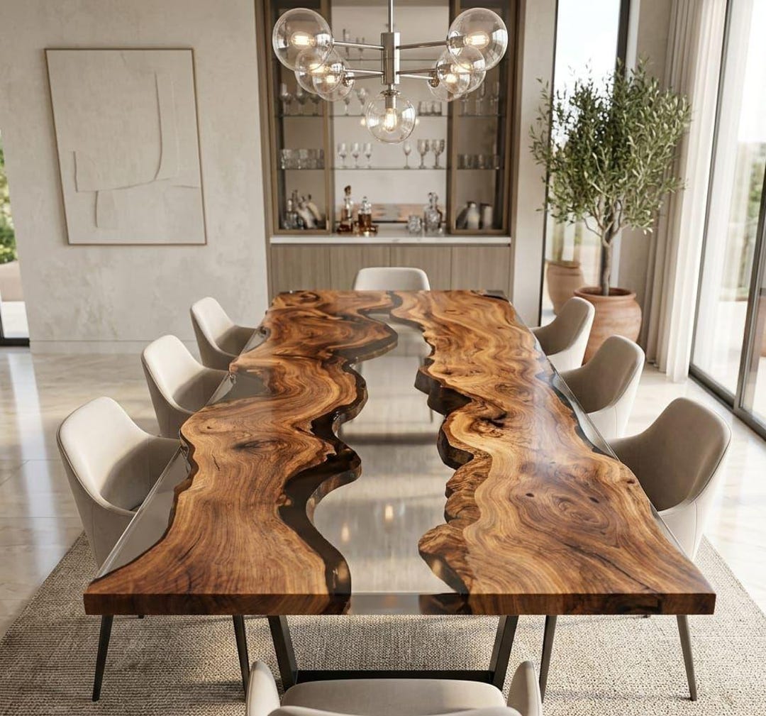 Epoxy Table, Custom Dining Table, Dining Room Table, Epoxy Table Top ...