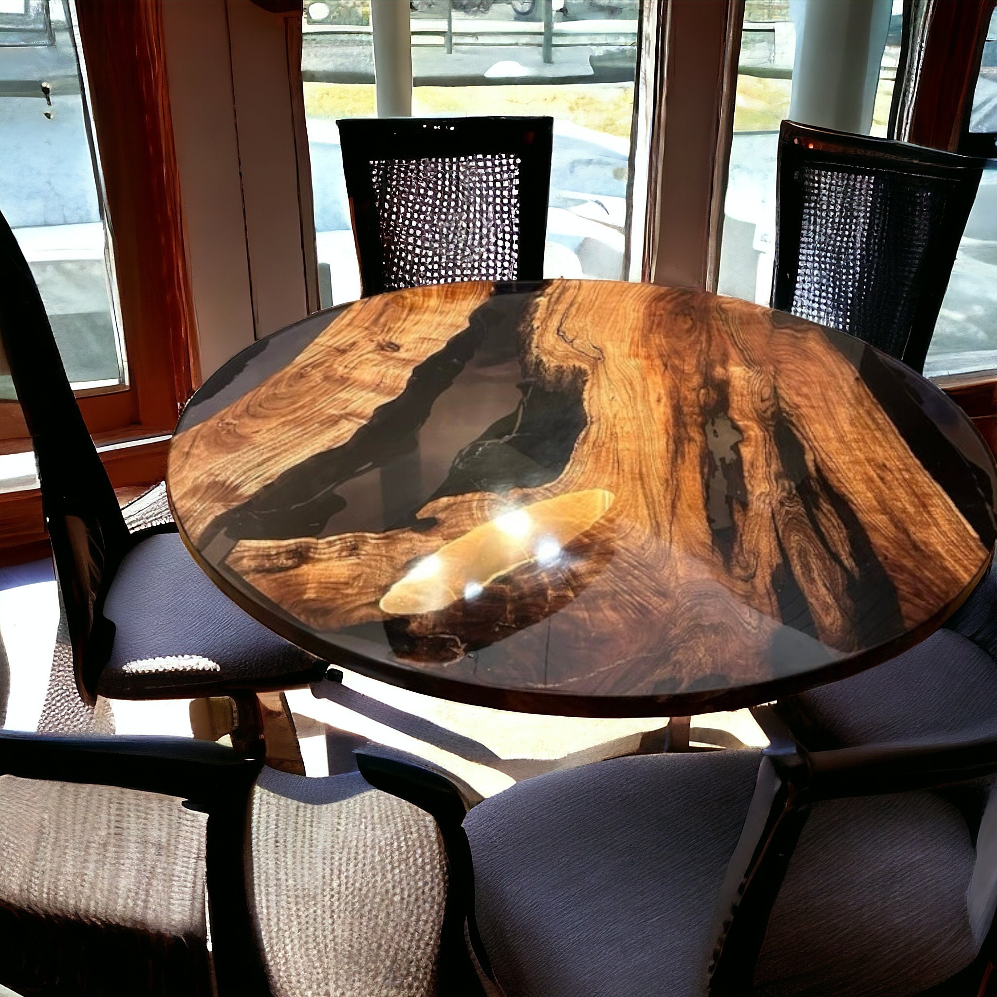 Round Epoxy Dining Table, Round Epoxy Table, Round Epoxy Coffee Table ...