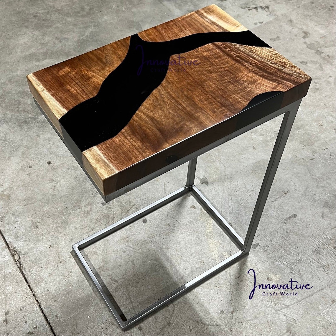 Epoxy Side Table Epoxy End Table Epoxy Resin Table River - Etsy