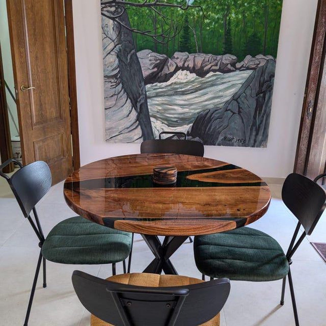 Round Epoxy Dining Table, Round Epoxy Table, Round Epoxy Coffee Table ...