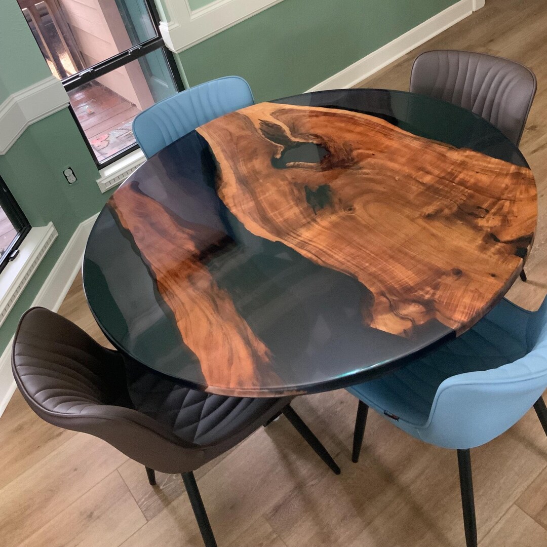 Round Epoxy Dining Table, Round Epoxy Table, Round Epoxy Coffee Table ...