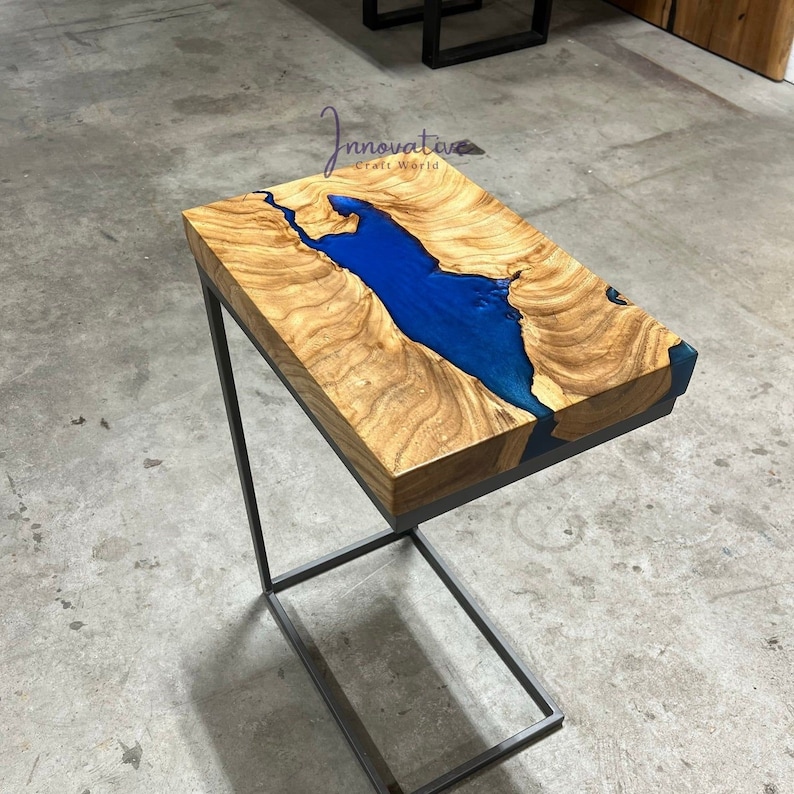 Epoxy Side Table, Epoxy End Table, Epoxy Resin Table, River Table Epoxy ...