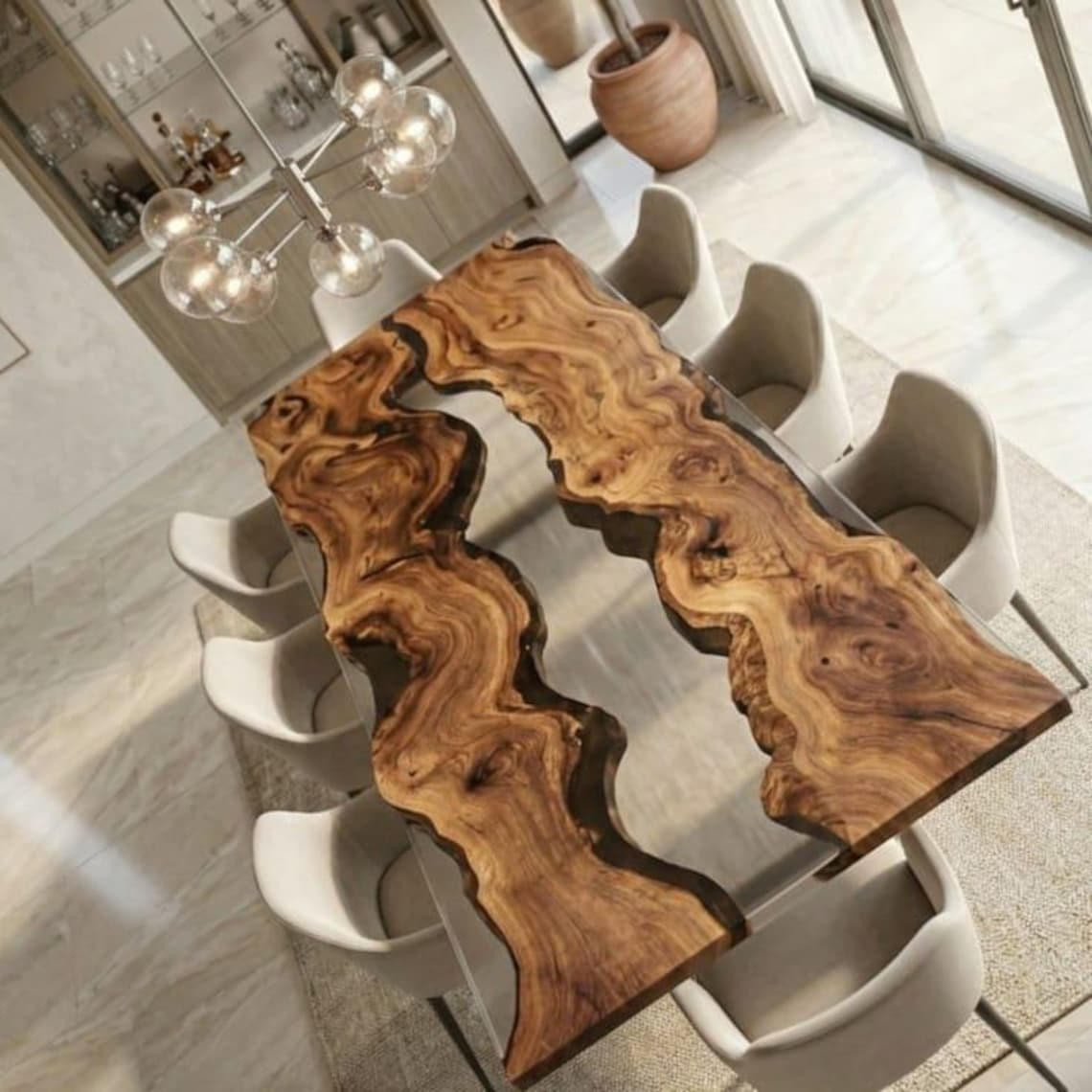 Epoxy Table, Custom Dining Table, Dining Room Table, Epoxy Table Top ...