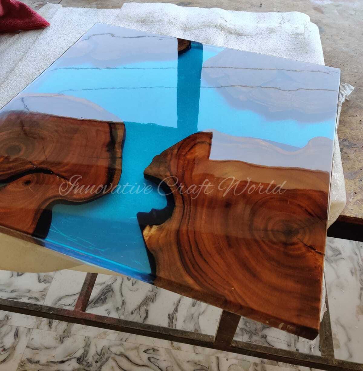 Square Epoxy Table Top, Coffee Table Epoxy , Epoxy Square Dining Table ...
