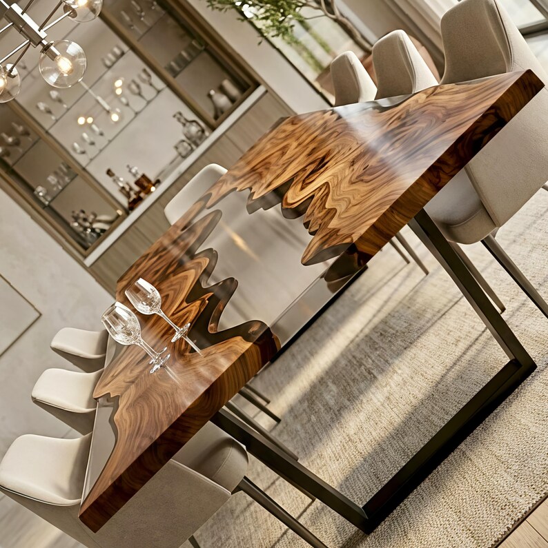 Epoxy Table, Custom Dining Table, Dining Room Table, Epoxy Table Top ...