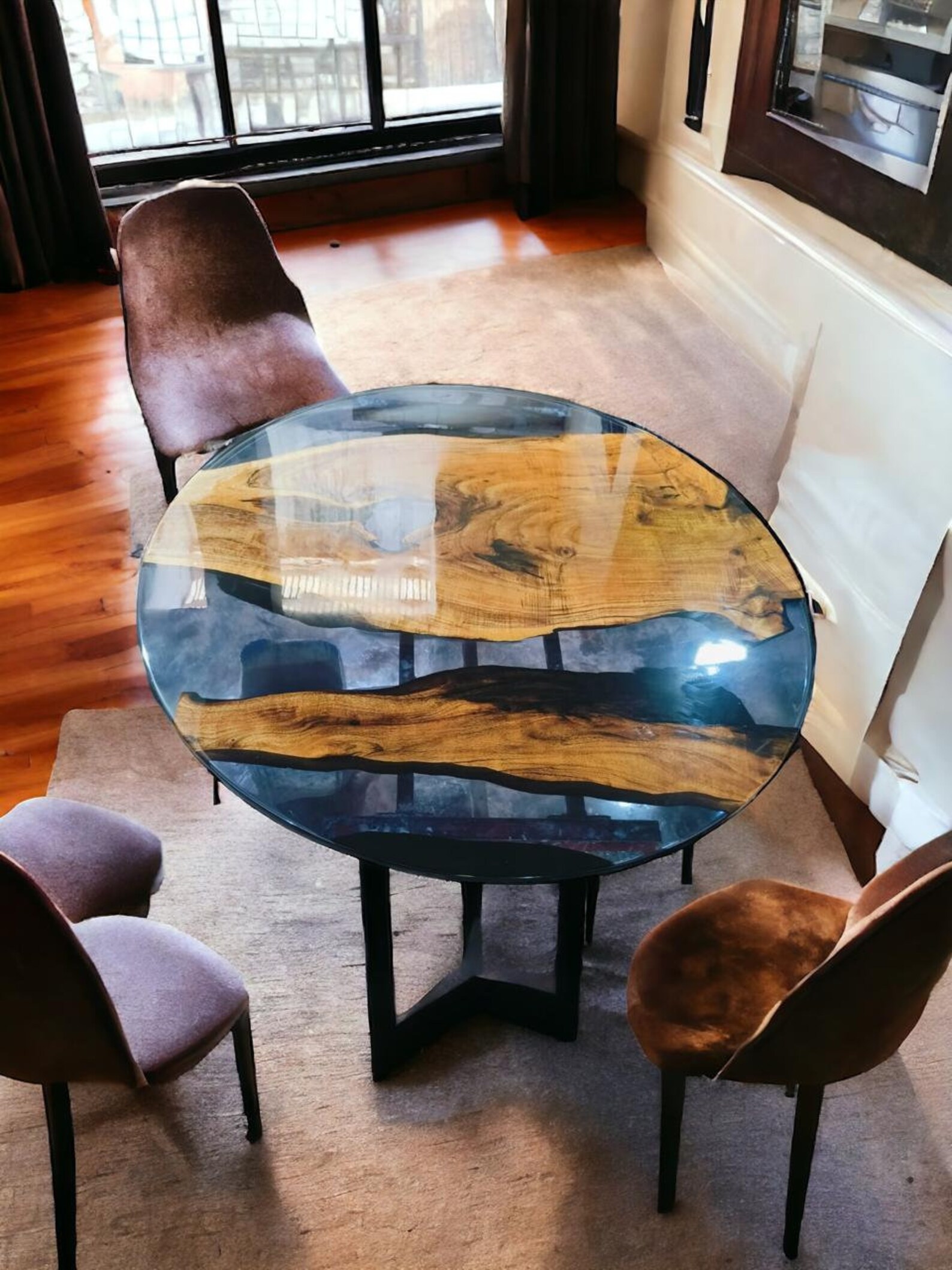 Round Epoxy Dining Table, Round Epoxy Table, Round Epoxy Coffee Table ...