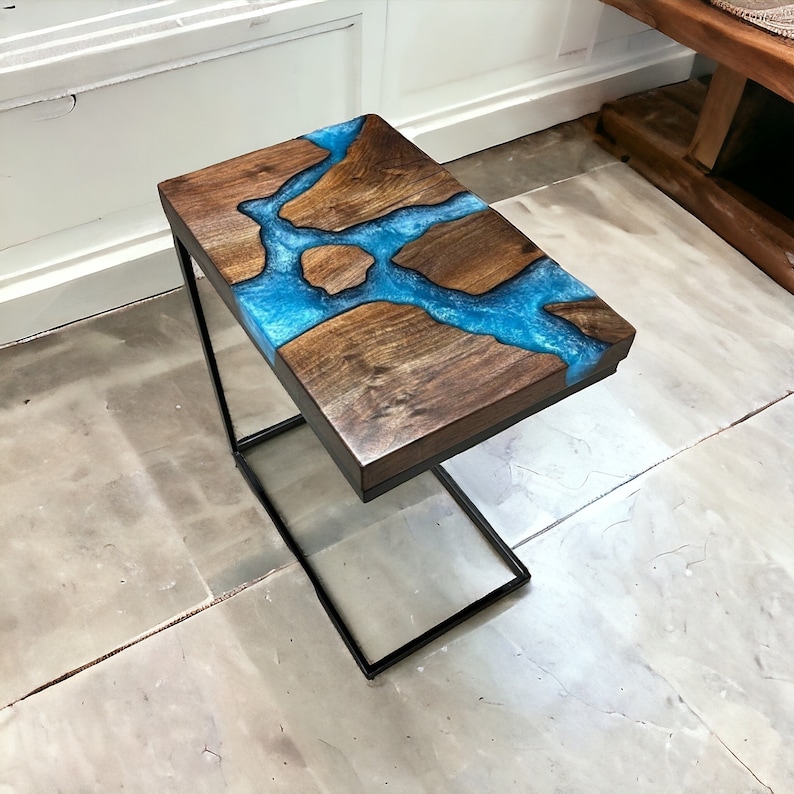 Epoxy Side Table, Epoxy End Table, Epoxy Resin Table, River Table Epoxy, River Table, Epoxy ...