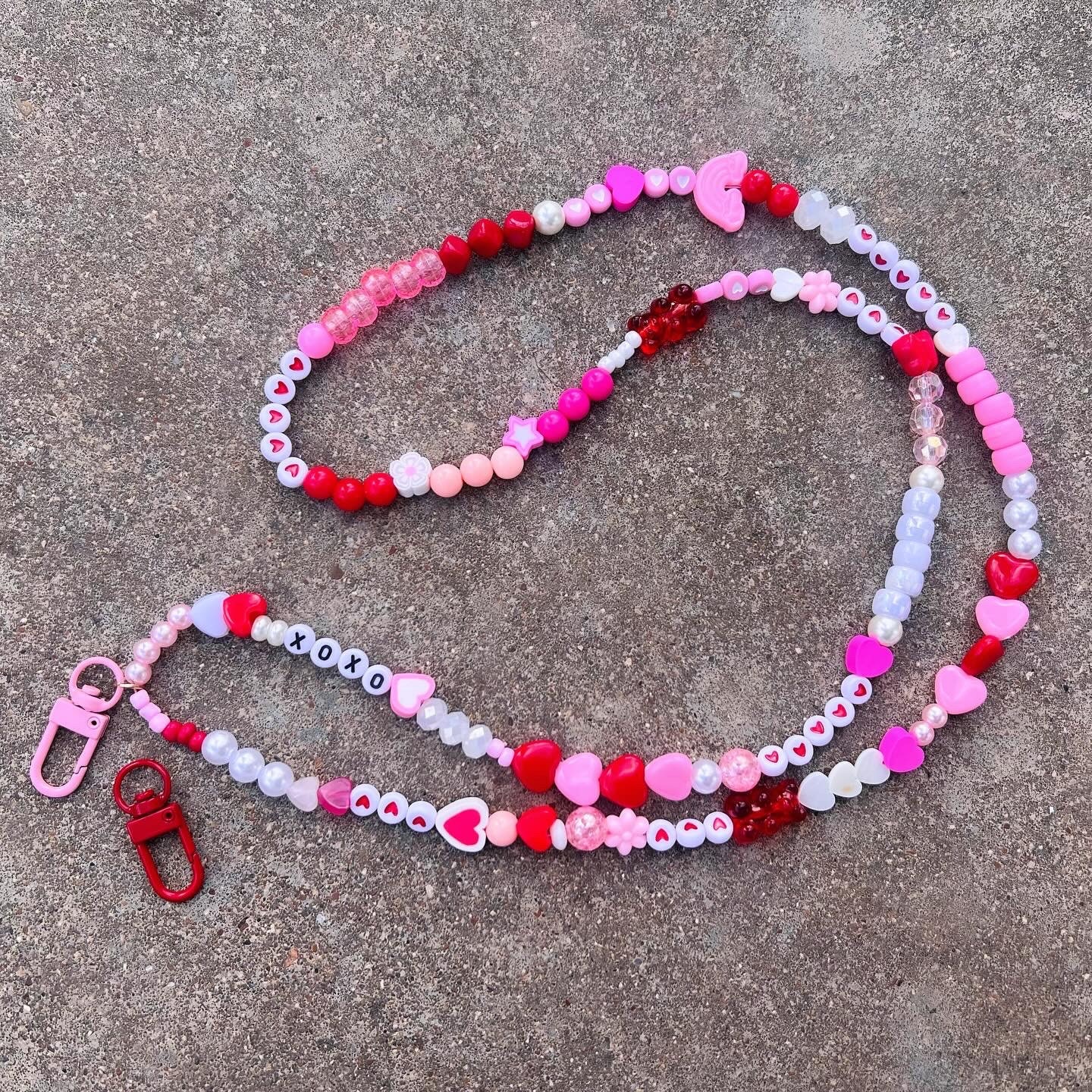 Valentines Day Lanyard. Heart Lanyard. - Etsy