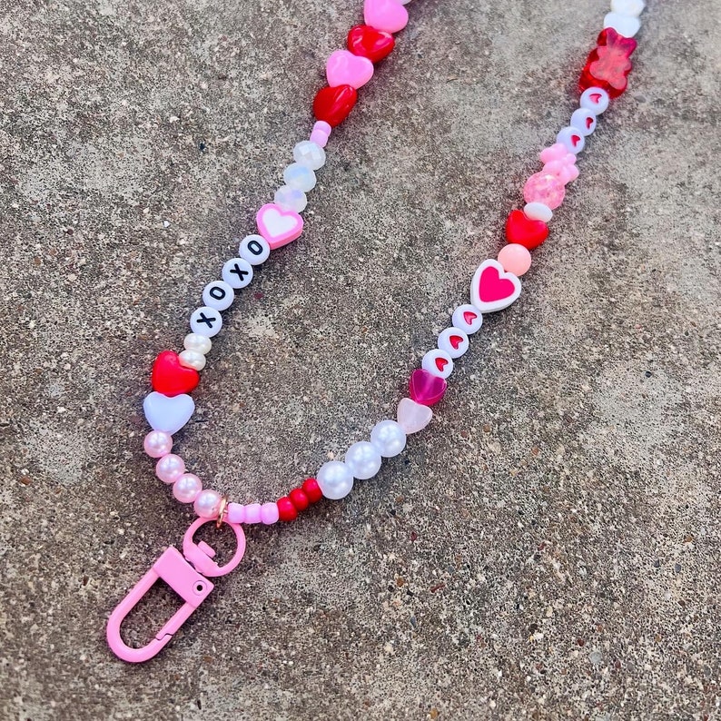 Valentines Day Lanyard. Heart Lanyard. - Etsy