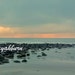 Grey Sky Coastal Beach Background, Black Rocks, Digital Downloads ...
